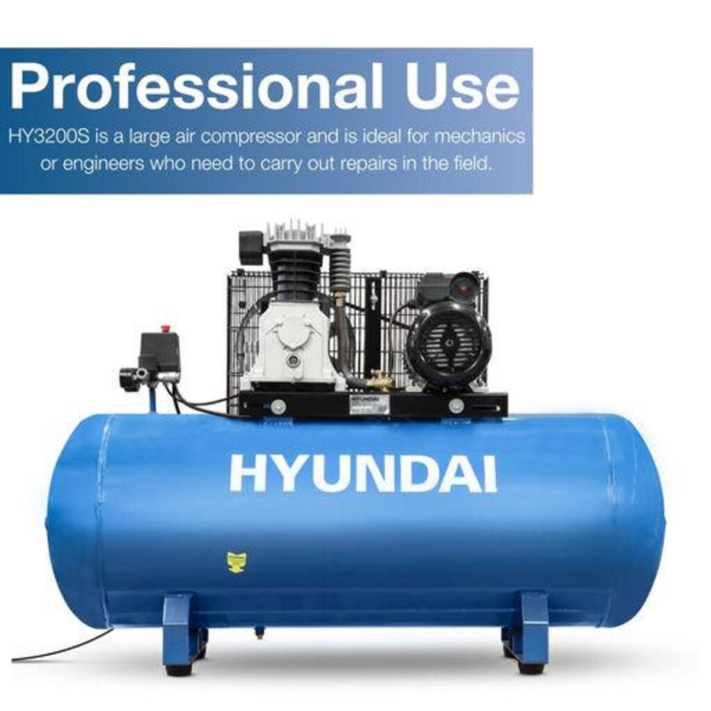 Hyundai HY3200S 200 Litre Air Compressor 14CFM/145psi Electric 3hp ...