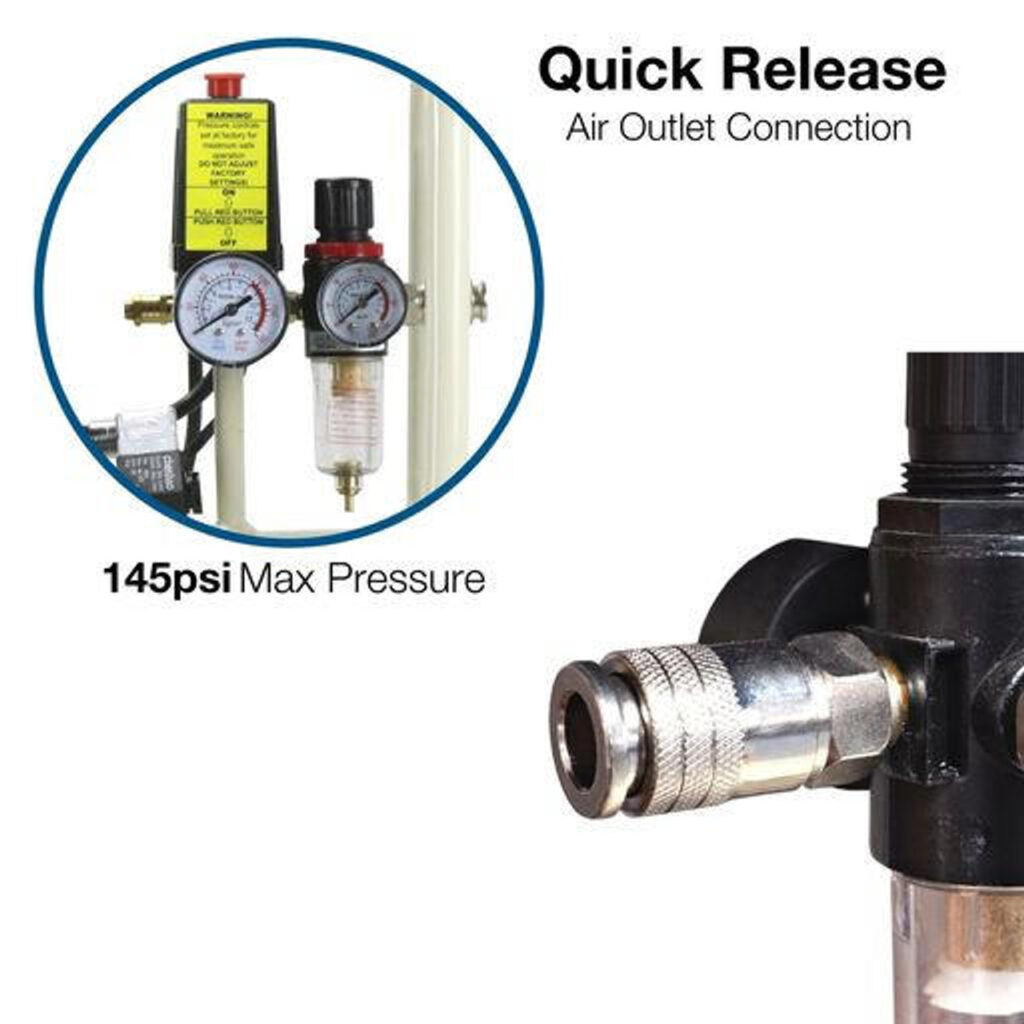 Hyundai HY7524 24 Litre Air Compressor 5.2CFM/118psi Silenced Oil Free ...