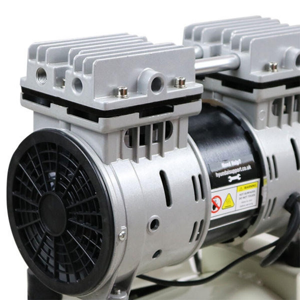 Hyundai HY7524 24 Litre Air Compressor 5.2CFM/118psi Silenced Oil Free ...